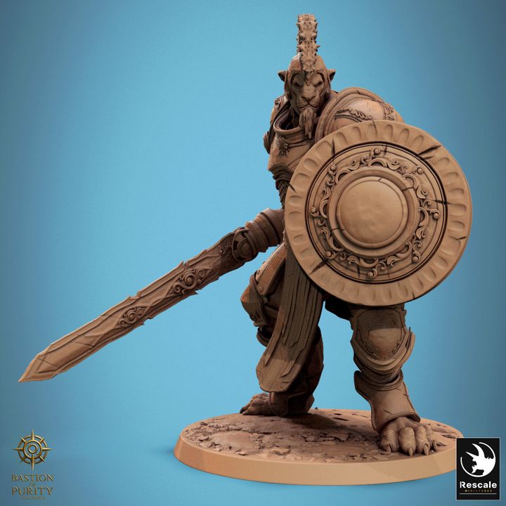 3D Printable Leonin Guard by Rescale Miniatures