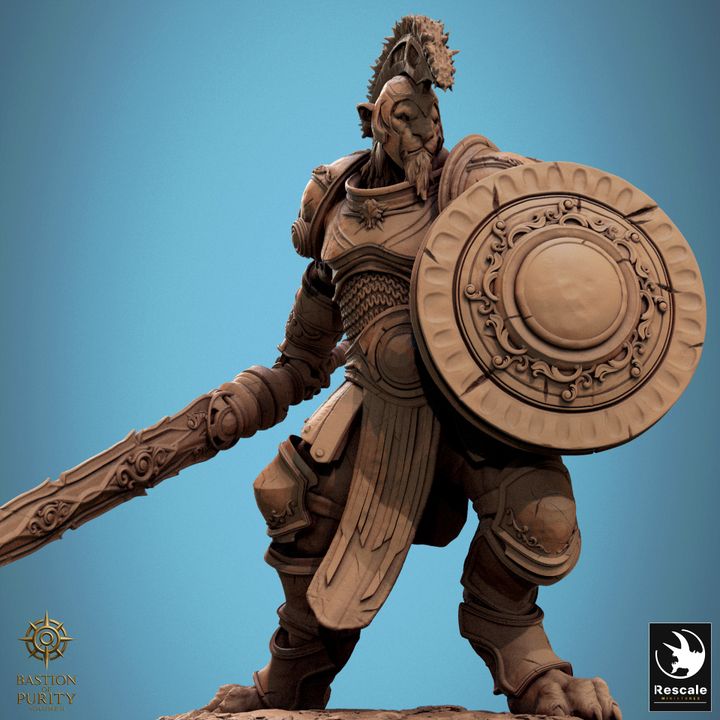 3D Printable Leonin Guard by Rescale Miniatures