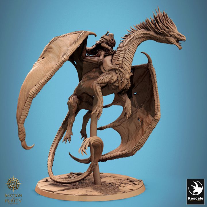 3D Printable Dragon, Watcher of the Silent Sentinels Fly by Rescale ...