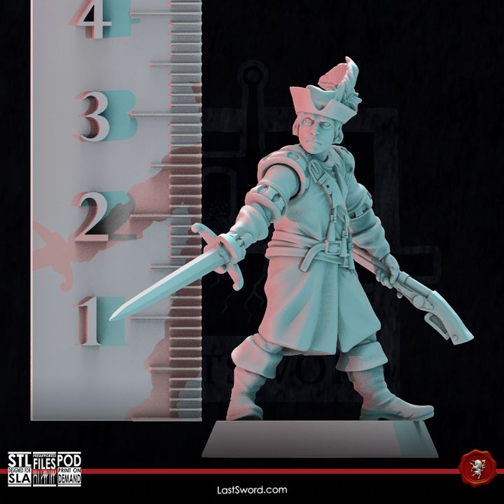 3D Printable Marenstatd Henchman Marksman by LastSword Miniatures