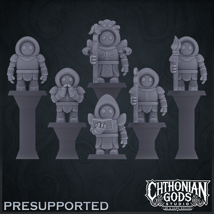 3D Printable Veilborn Cult – 16 STL Set by ChthonianGodsStudio