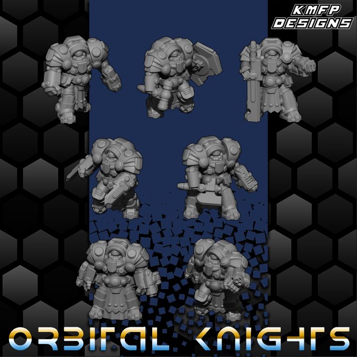 3D Printable Orbital Knights II - Heavy Elite Command by KMFP Designs