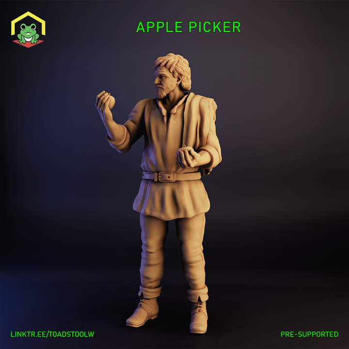 3D Printable Apple picker by The Toadstool Weaver