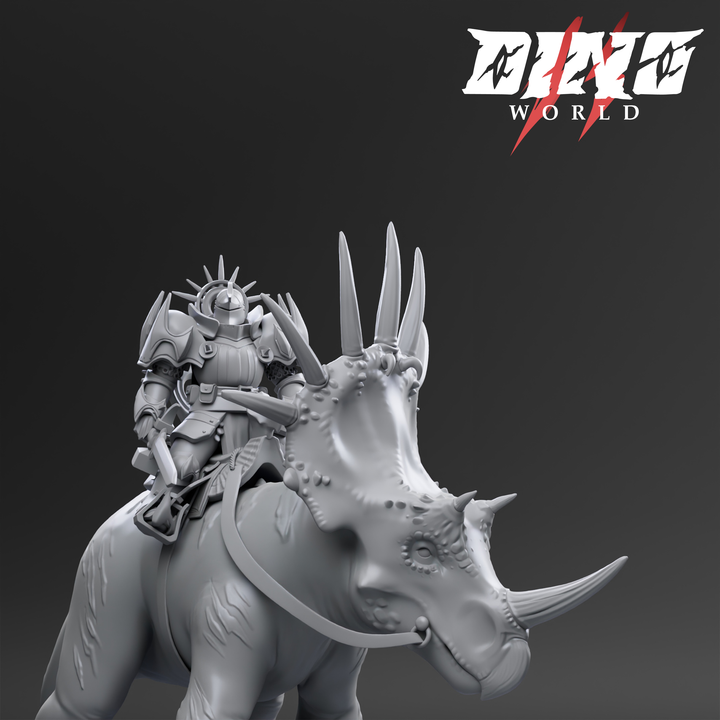 3D Printable dino rider ceratops by Dinoworld