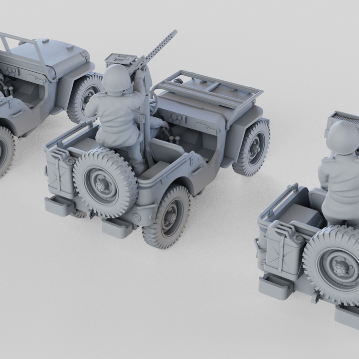 3D Printable Willys Jeep - Soviet Army by Night Sky Miniatures