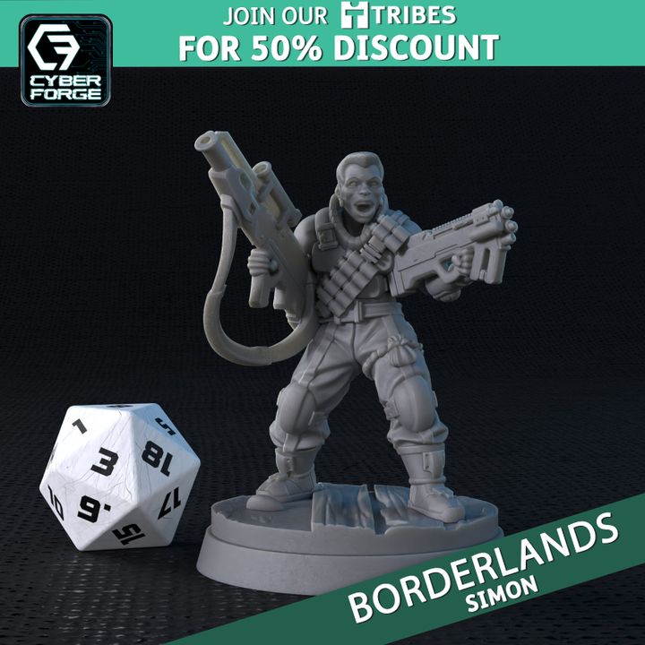 3D Printable Borderlands - Simon - Additional Miniatures by Titan Forge ...