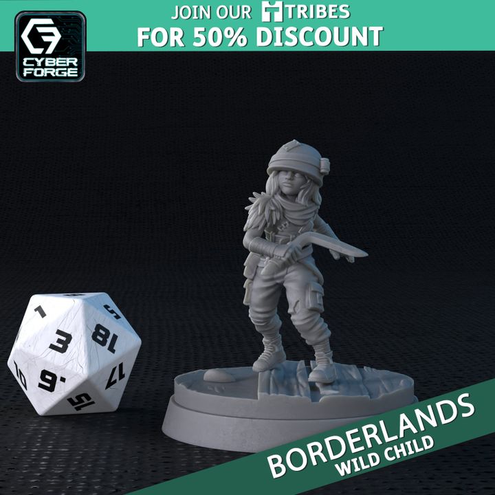3D Printable Borderlands - Wild Child - Additional Miniatures by Titan ...