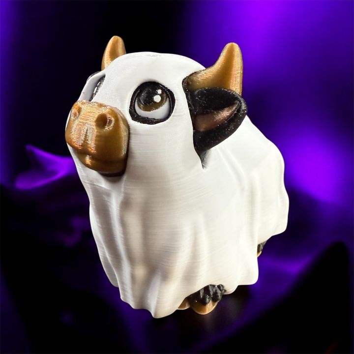3D Printable Ghost cow - Boo-vine by Rebel Alicorn Designs