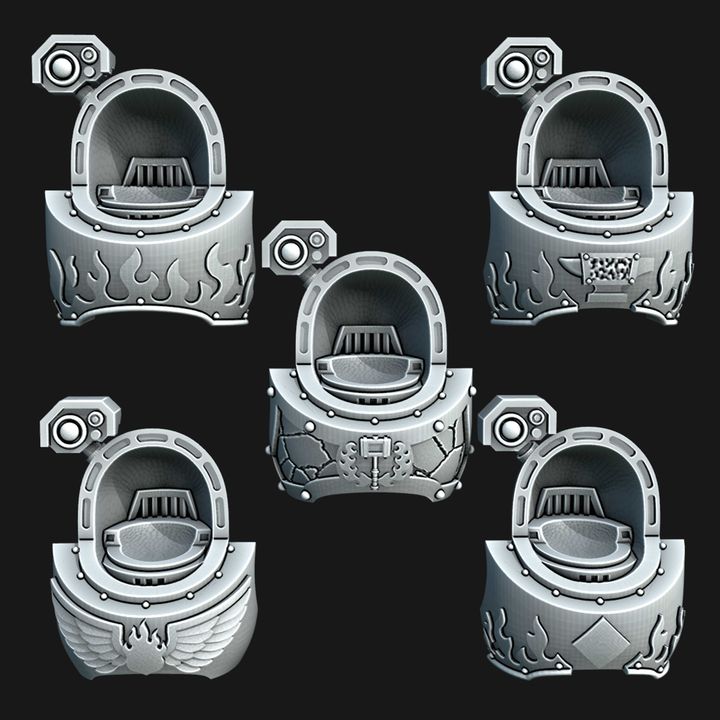 3D Printable SL Termie Torso Fronts by Red Warden Miniatures