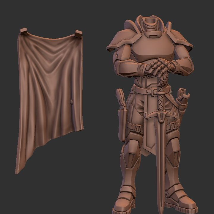 3D Printable Neo Templars - Honor Guard holding a sword by Vicko Hazdovac