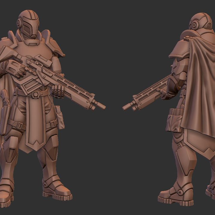 3D Printable Neo Templars - Honor Guard with assault rifle - free model ...