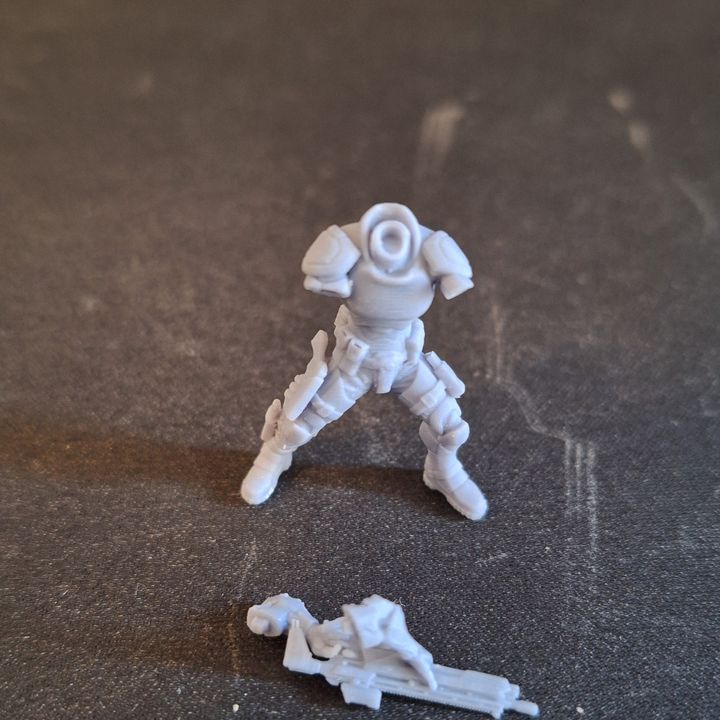 3D Printable Neo Templar - Tenebrite Commando with assault rifle - free ...