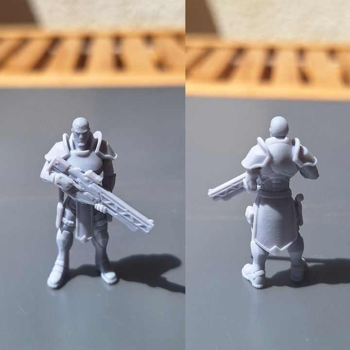 3D Printable Neo Templars - Honor Guard with railgun by Vicko Hazdovac
