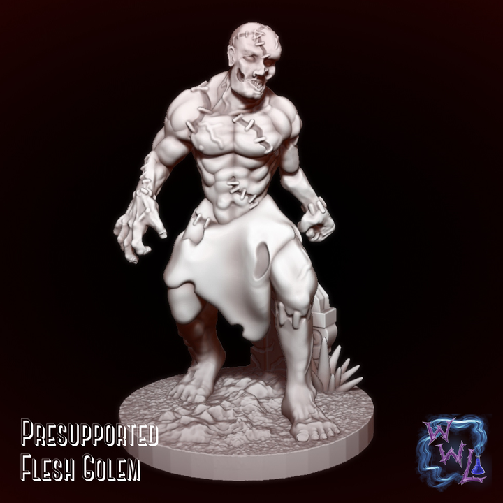 3D Printable Flesh Golem | Presupported by Wicked Wizard Labs