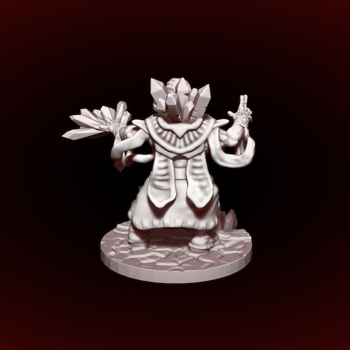 3D Printable Crystal Mage | Presupported by Wicked Wizard Labs
