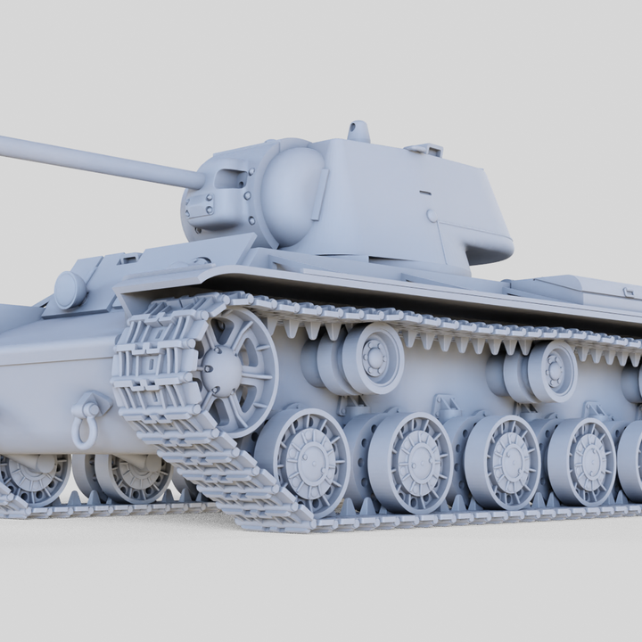 3D Printable KV-1 - Cast Turret with KV-1B Option by Night Sky Miniatures