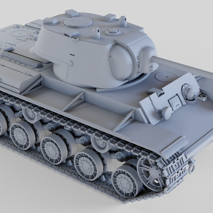 3D Printable KV-1 - Cast Turret with KV-1B Option by Night Sky Miniatures