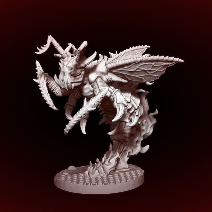 3D Printable Fire Bee Slasher | Presupported by Wicked Wizard Labs