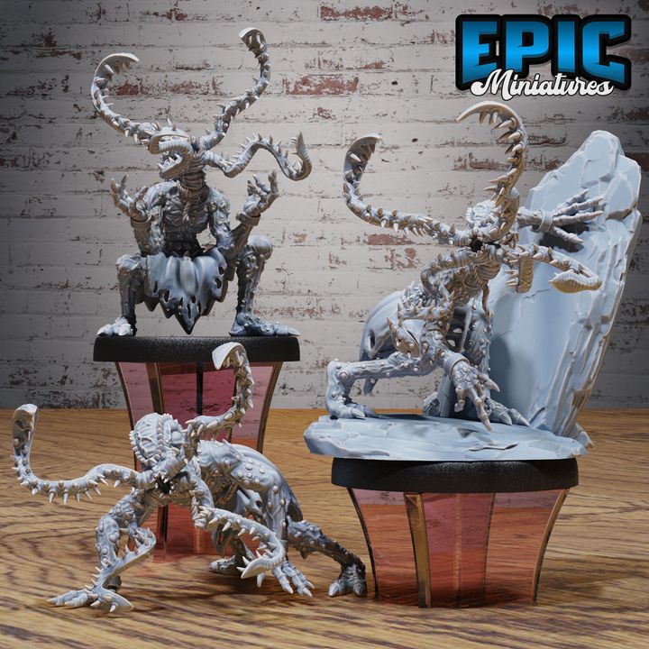 3D Printable Mind Attack Set / Astral Flayer Encounter / Spelljammer ...