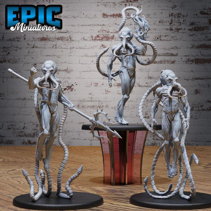 3D Printable Mind Attack Set / Astral Flayer Encounter / Spelljammer ...