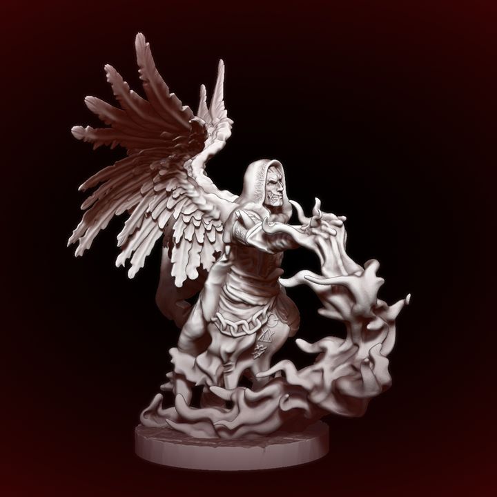 3D Printable Fallen Angel | Presupported by Wicked Wizard Labs