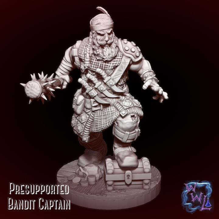 3D Printable Bandit Captain | Presupported by Wicked Wizard Labs