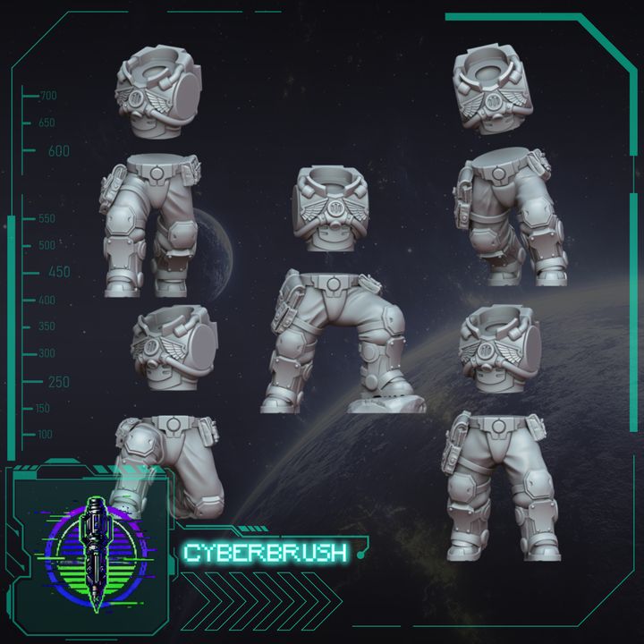 3D Printable Recon Body set 1 by Cyberbrush