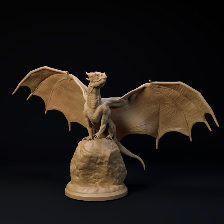 3D Printable Moonstone wyrmling – pre-supported wyrmling dragon by Dino ...