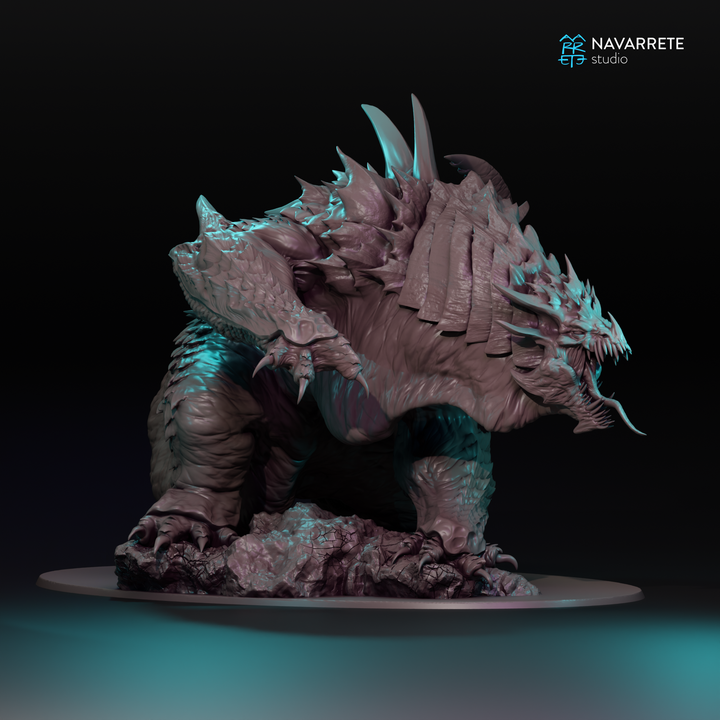 3D Printable Bravhulg, The Worm of Vorgath by Navarrete Studio