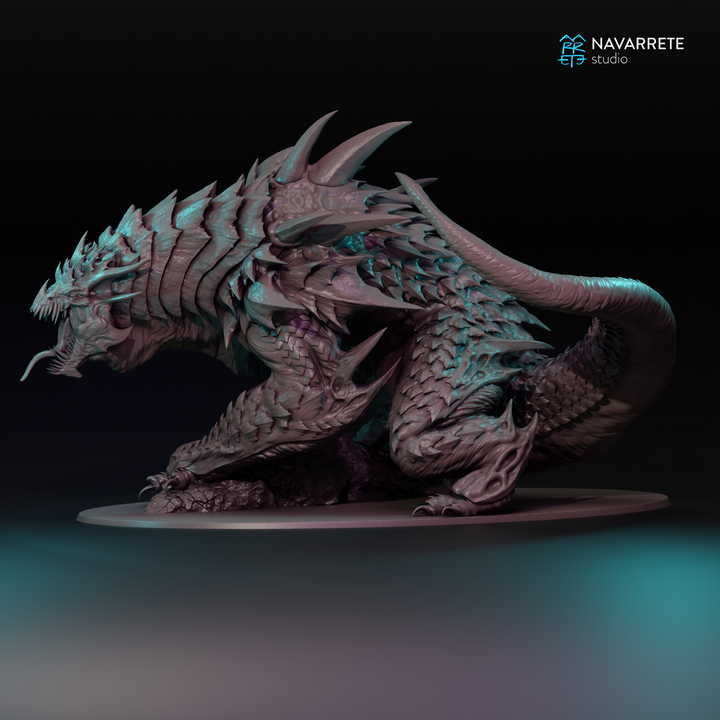 3D Printable Bravhulg, The Worm of Vorgath by Navarrete Studio