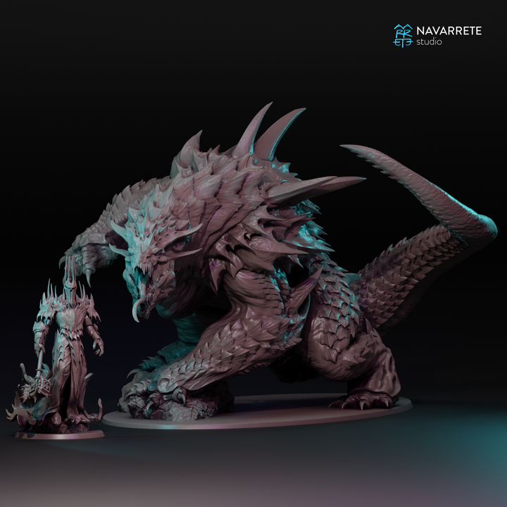 3D Printable Bravhulg, The Worm of Vorgath by Navarrete Studio