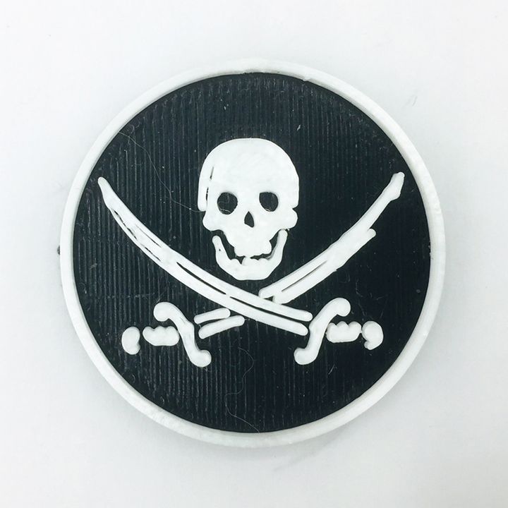 3D Printable Jolly Roger Token by Pete Ruttman