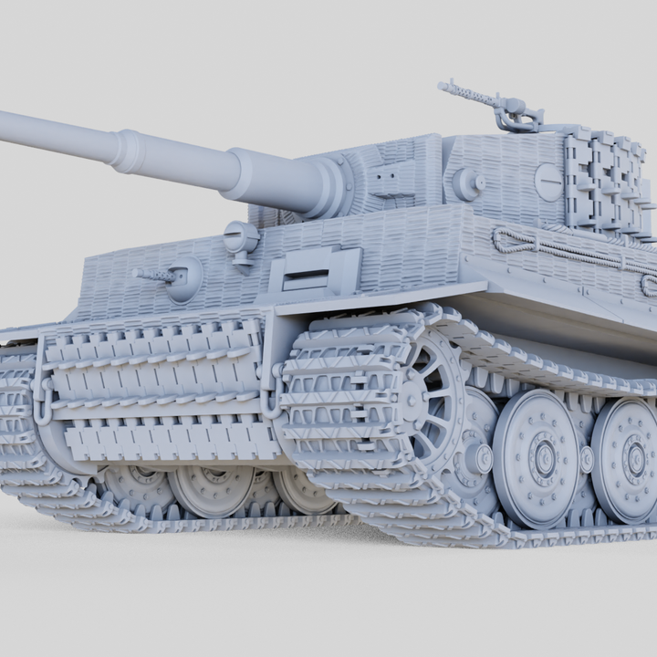 3D Printable Tiger 1 Late Production - with Zimmerit by Night Sky ...