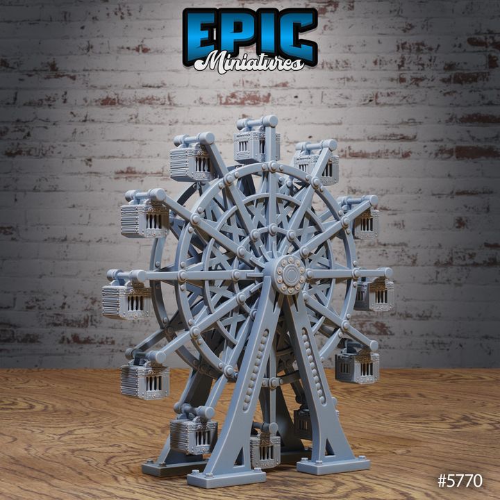 3D Printable Ferris Wheel Ride / Funfair Attraction / Circus Construct ...