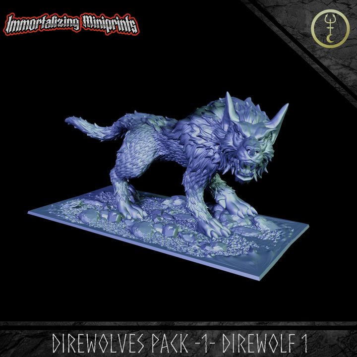 3D Printable Direwolves Pack -1- by Immortalizing Miniprints