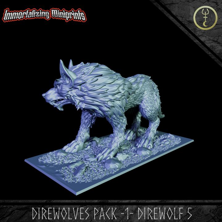 3D Printable Direwolves Pack -1- by Immortalizing Miniprints