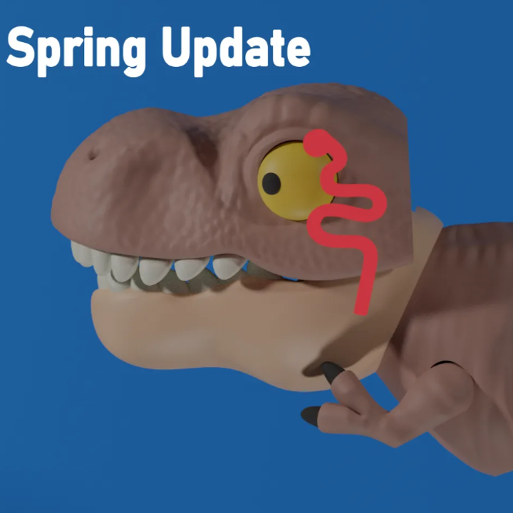 3D Printable biting T-Rex (multipart print) by Myron