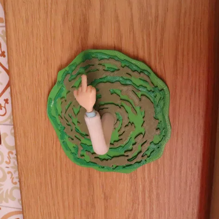 3D Printable middle finger rick hook by Myron