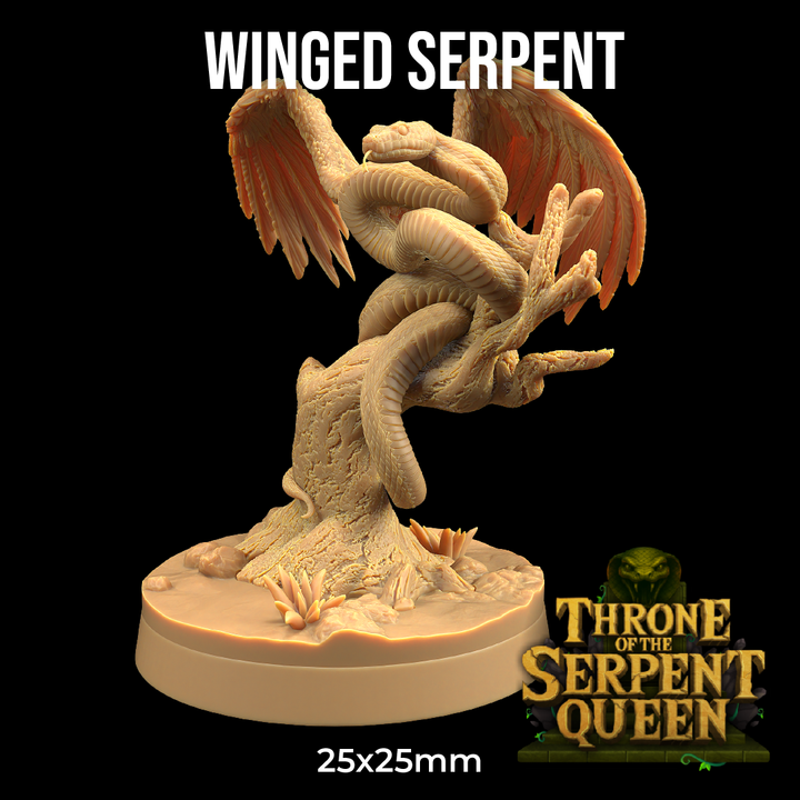 3D Printable Winged Serpent | PRESUPPORTED | Throne of The Serpent ...