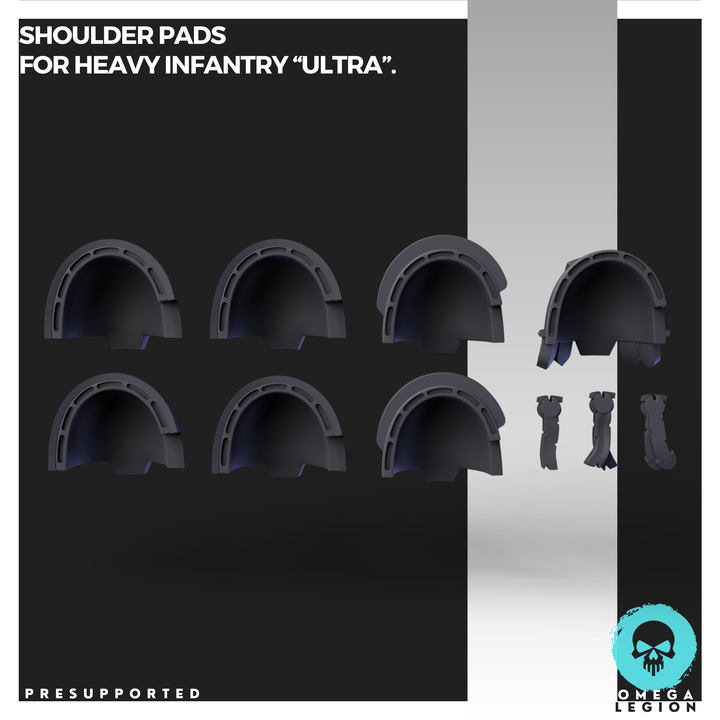 3D Printable SHOULDER PADS FOR HEAVY INFANTRY “ULTRA” [PRE-SUPPORTED ...