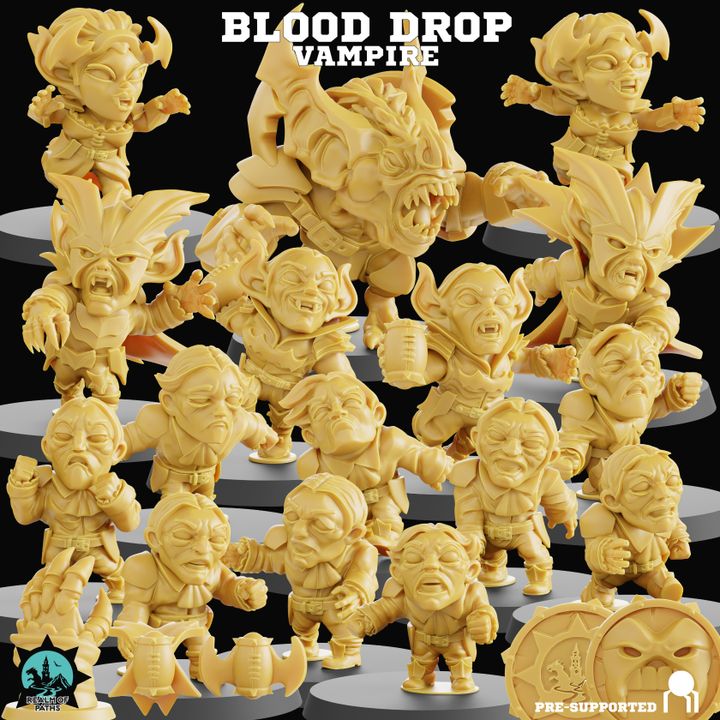 3D Printable TEAM #4 - BLOOD DROP - VAMPIRE TEAM - Fantasy Football by ...