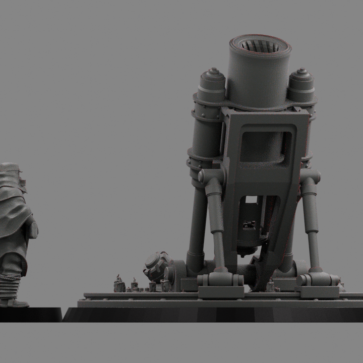 3D Printable Sedivalle - Oragaux Artilleur - rotary mortar ...