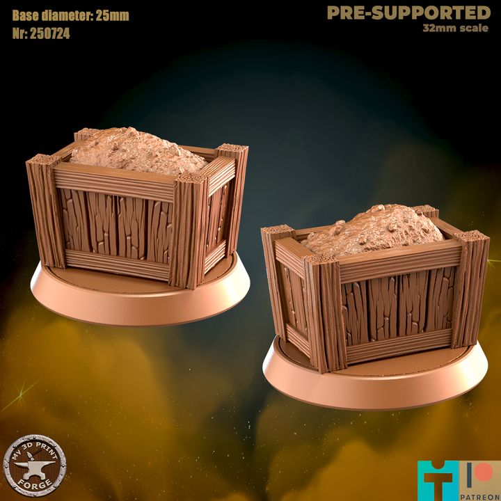 3D Printable Crates Boxes Two models by My3DPrintForge