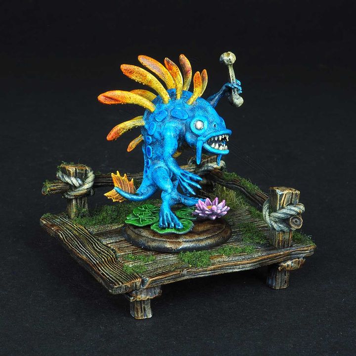 3D Printable Swamp scale 2- murloc by La Louve 3D