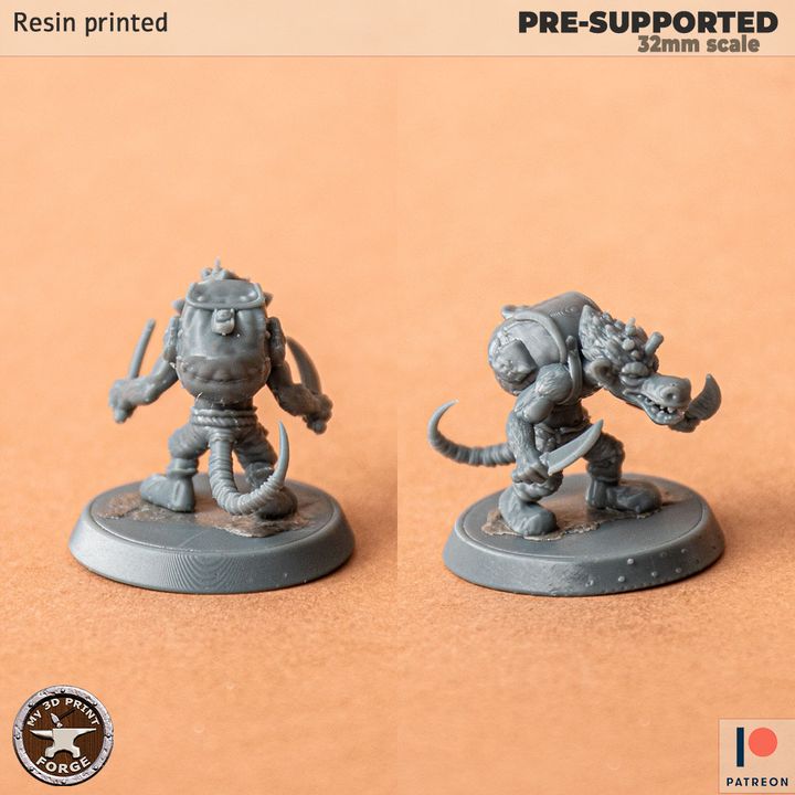 3D Printable Kobolds and Quilboars BUNDLE (28 Unique Pre-supported STLs ...