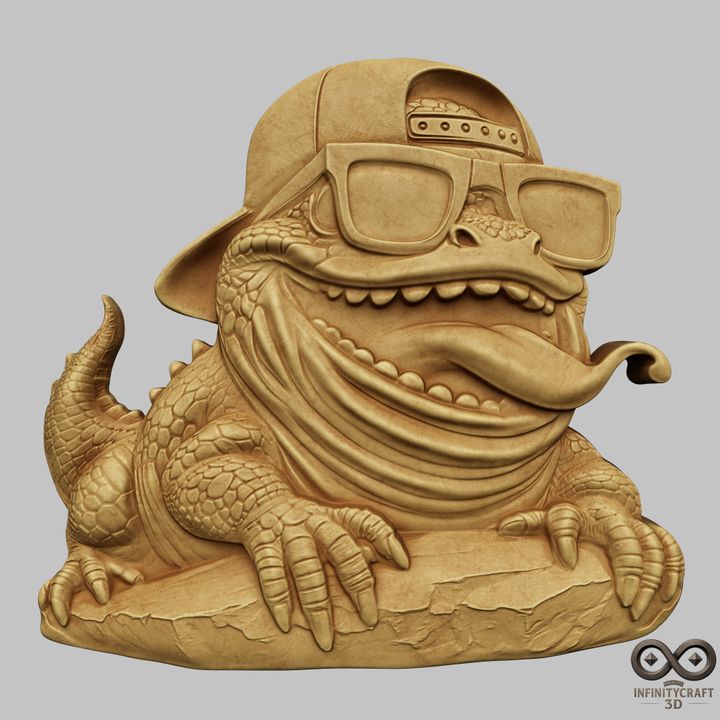 3D Printable Funky Lizard Relief STL File For 3D print model by ...