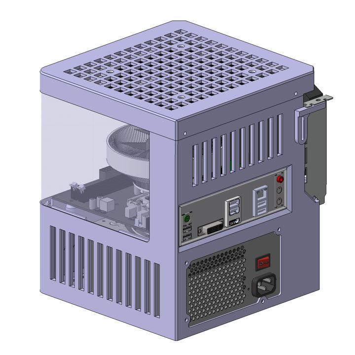 3D Printable M-ITX PC Case, MINI PC, Computer Case by sangmin lee