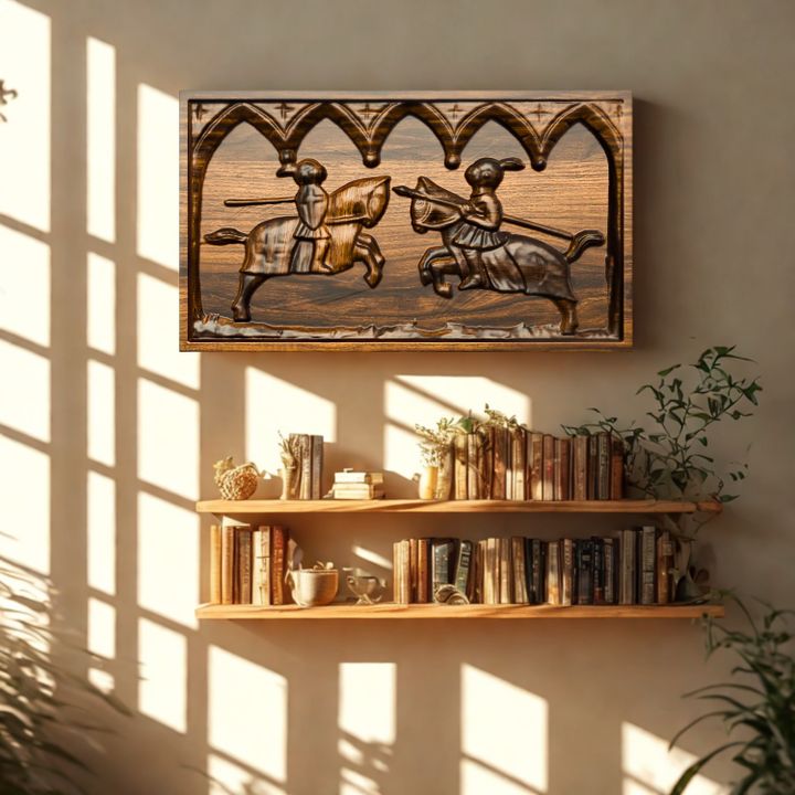 3D Printable Medieval Jousting Knights Relief – CNC Router Bas-Relief ...