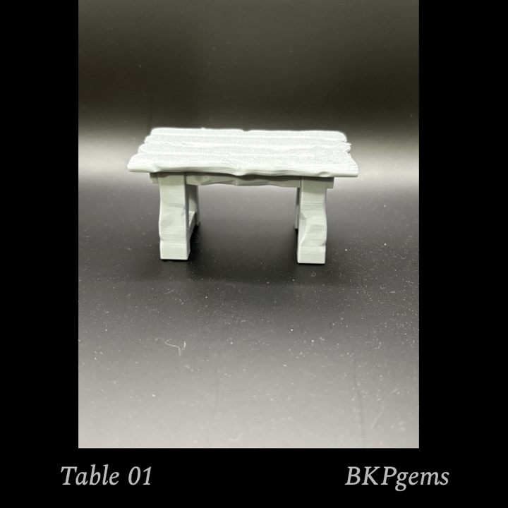 3D Printable Table 01 by BKPgems