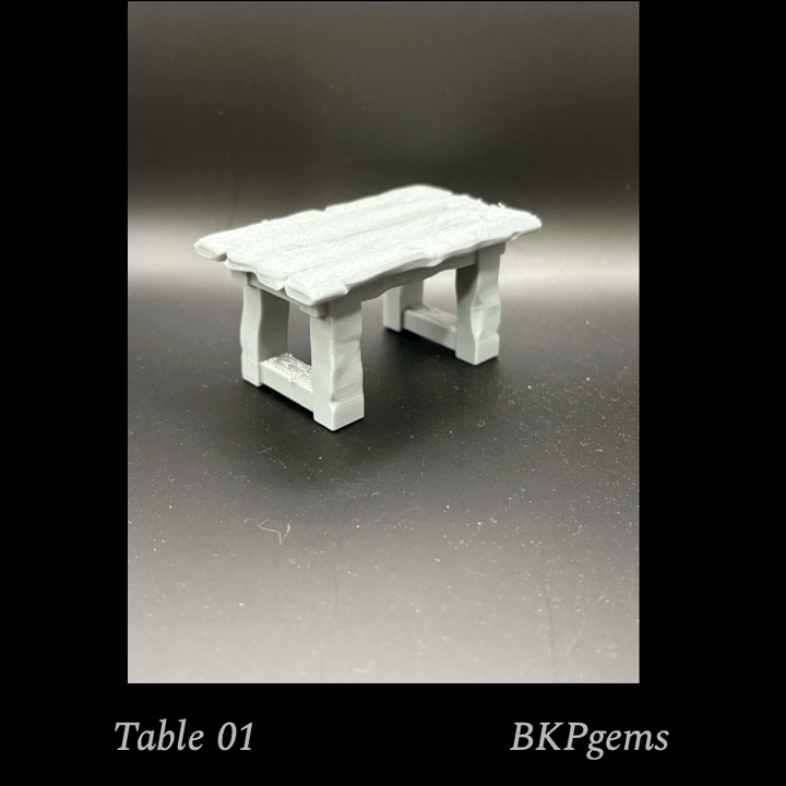 3D Printable Table 01 by BKPgems